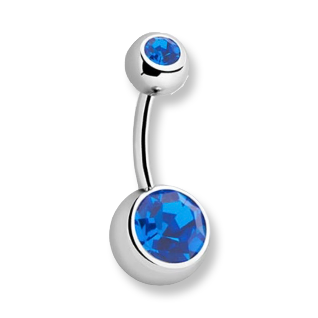 Sapphire Double Jewel Belly Bar – Pushkar
